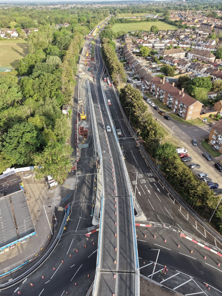 Latest Photos Of The Ongoing Works At Gallows Corner. – The Havering Daily